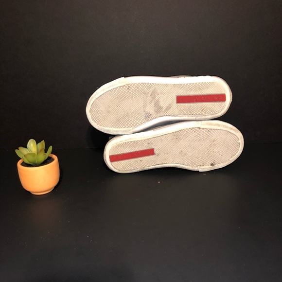 Prada | Shoes | Prada Baby Kids Shoes Suede Velour Gray Sneakers | Poshmark